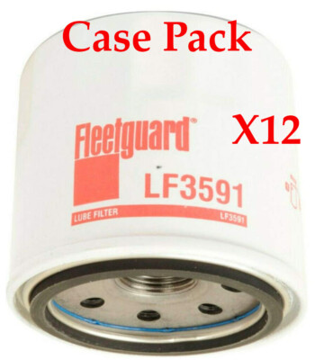 (12) Genuine Fleetguard Cummins Oil Filter LF3591 HDKAJ HDKAK Onan 122 ...