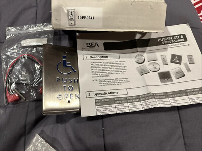 BEA 10PB0241 Narrow ADA Push Plate Wall Switch Handicap NEW | eBay