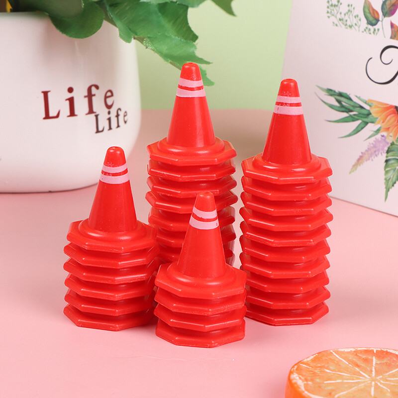 30pcs Traffic Roadblocks Simulation Sand Table Props DIY Road Cone ...