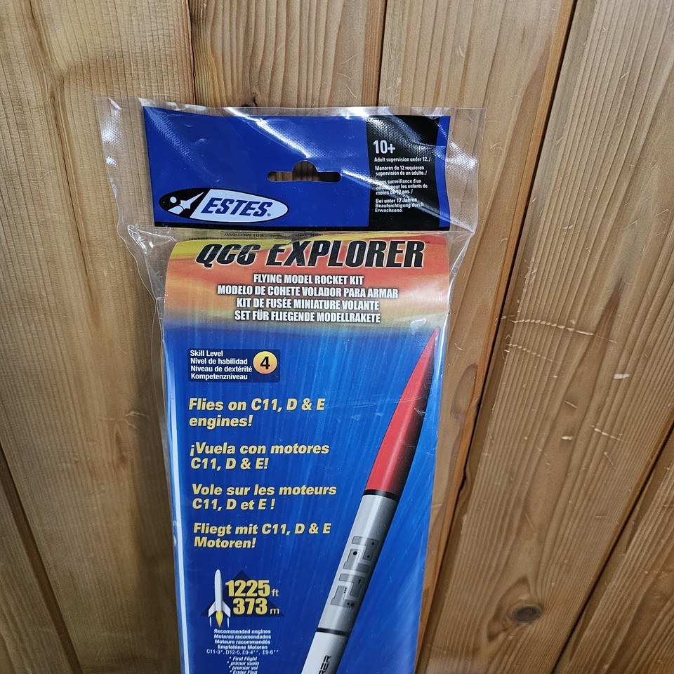 ESTES Flying Rocket Model Kit QCC EXPLORER Skill Level 4 New Sealed NOS ...