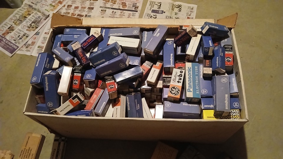 Vintage Vacuum Tube Lot - 350+ Electron Tubes GE Westinghouse RCA Etc ...