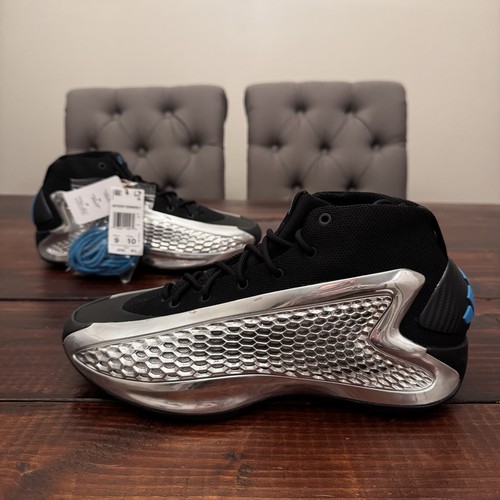 Adidas AE 1 Anthony Edwards Silver Metallic Basketball Shoes Sz 9 Men's ...