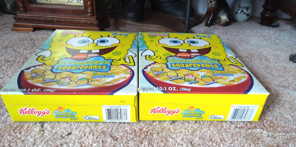 The SpongeBob SquarePants Cereal Boxes Empty RARE Kelloggs 2005 | eBay