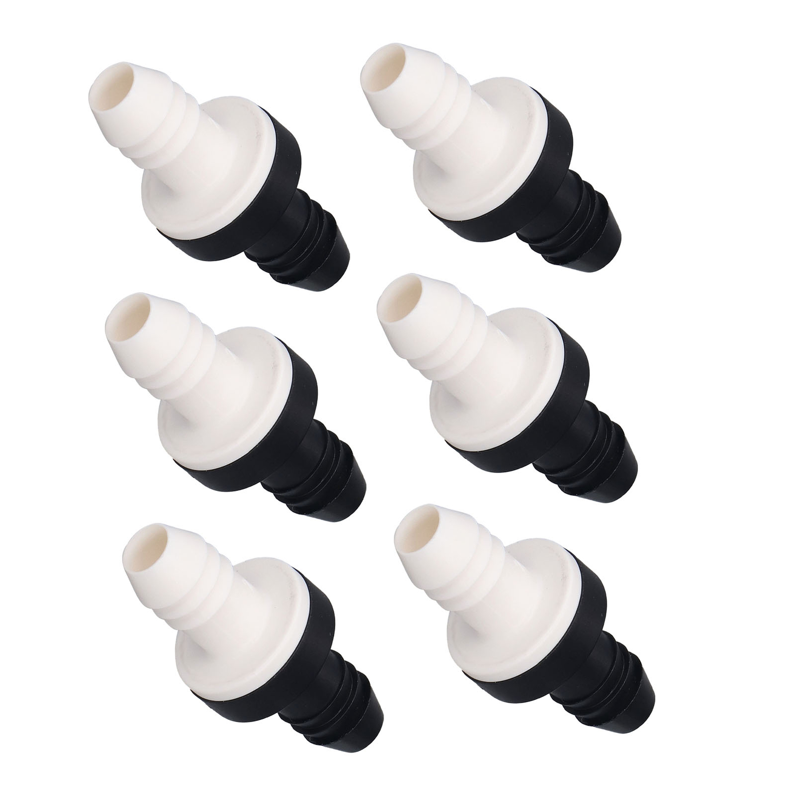 6Pcs 3/8in 10mm Check Valve Plastic Non Return 1 Way Inline Valve For ...