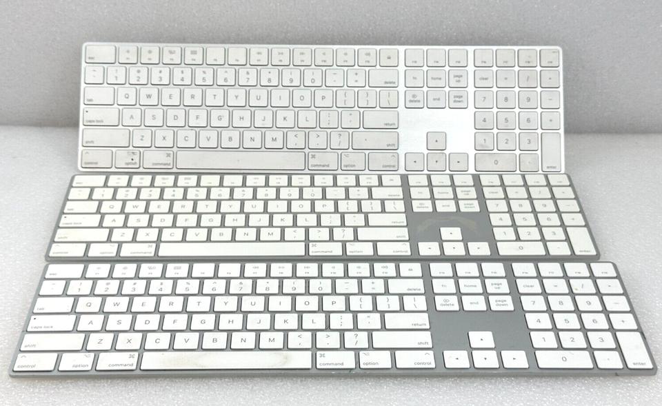 LOT OF 3 GENUINE Apple Magic Keyboard with Numeric Keypad A1843 FREE ...