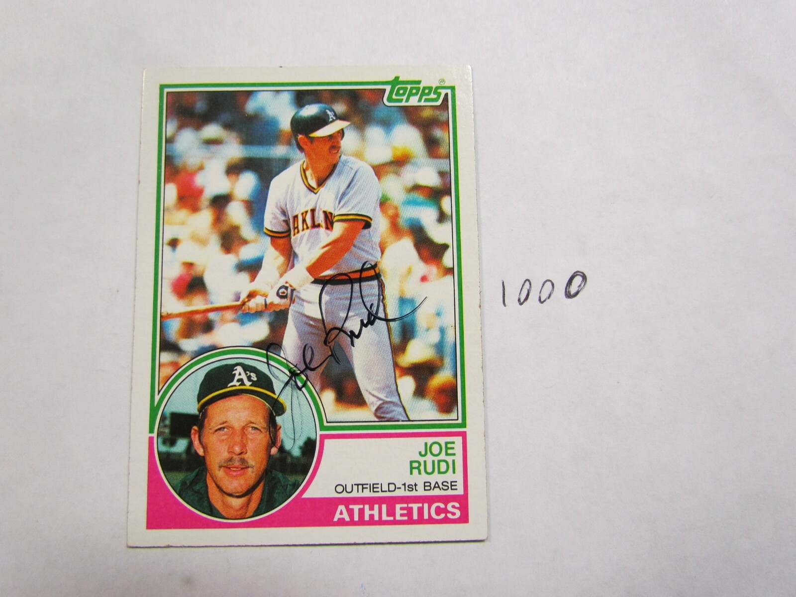 1983 Topps Joe Rudi Autographed Signed Baseball Card | eBay