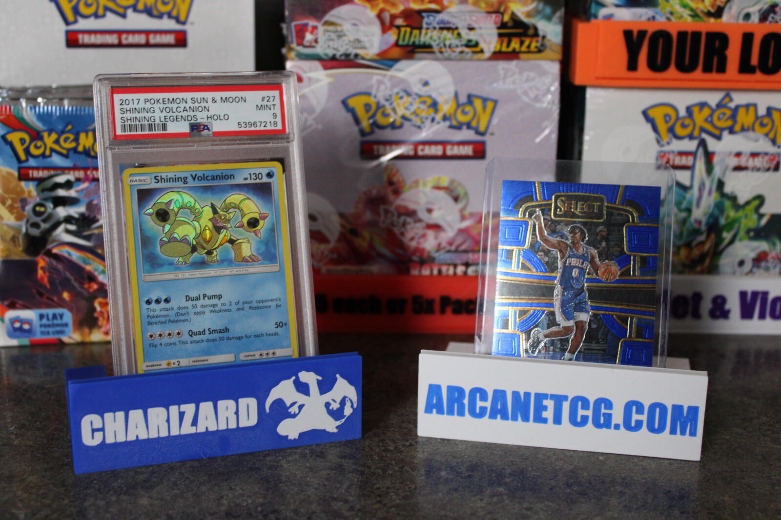 Charizard Trading Card Stand w/ Adjustable Tilt - Fits All Graded Cards ...