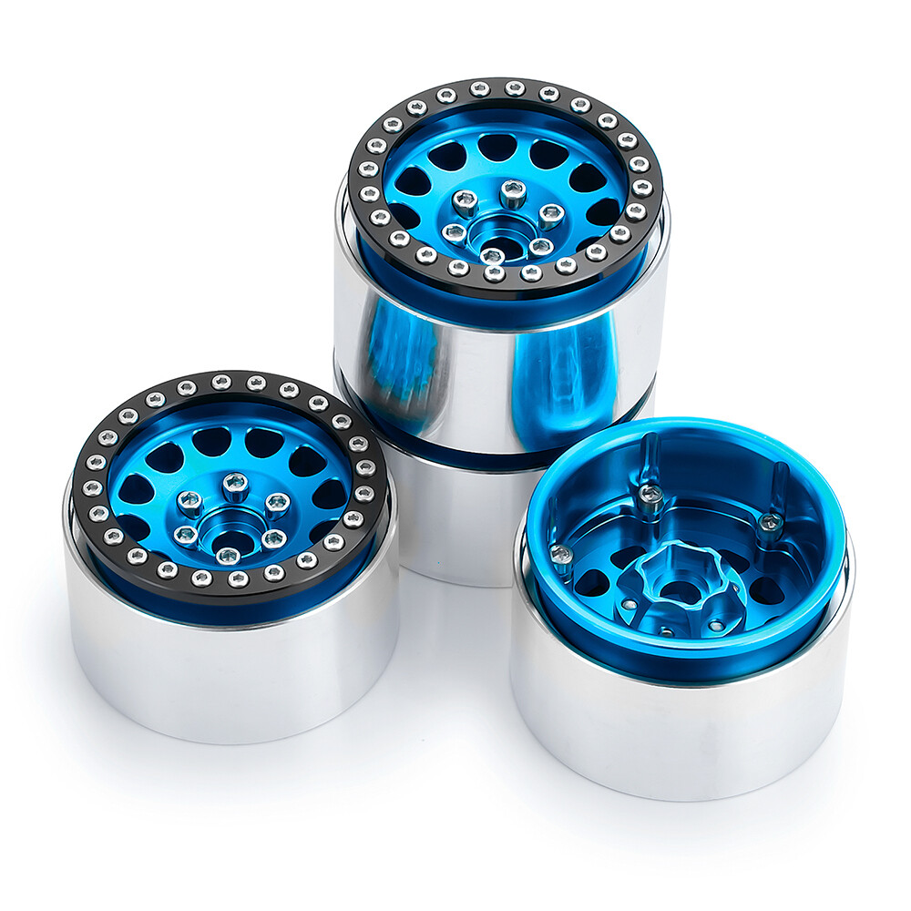 AXSPEED 4x 1.9" Aluminum Beadlock Wheel Rims 35mm For 1:10 RC Axial ...