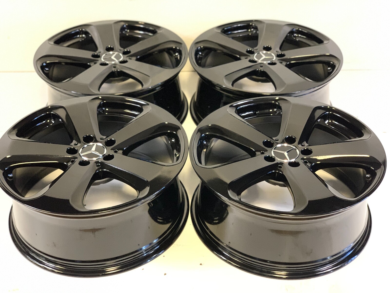 19" GLC RIMS WHEELS GLC350 GLC350e GLC300 GLC 300 STOCK OEM BLACK SET ...