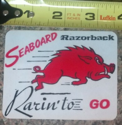 SEABOARD Razorback Railroad Bumper Train Sticker Luggage Decal ...