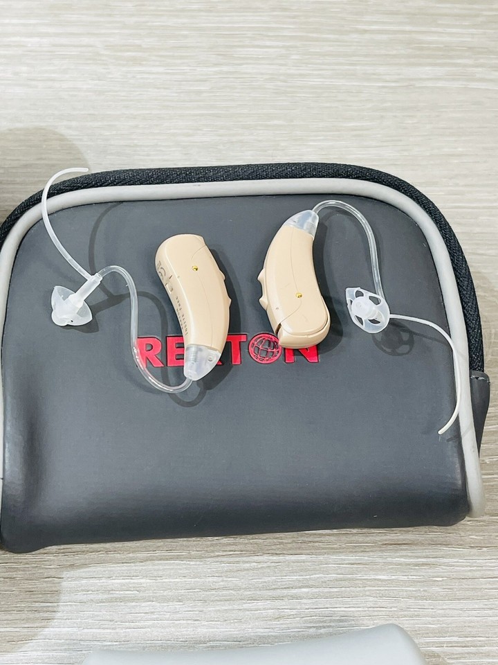 Pair of 2 Rexton Insite Free Hearing Aids CE 0123 Case Batteries Manual ...