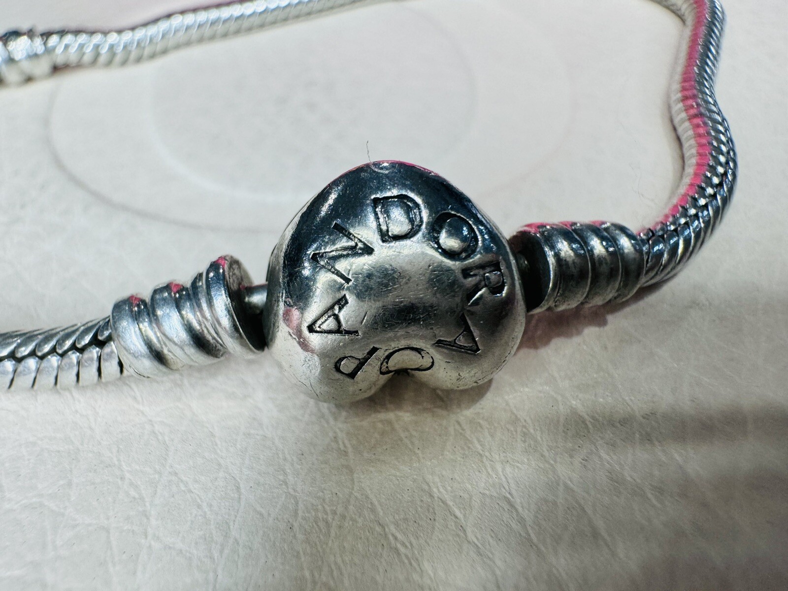 Genuine Pandora Moments Heart Clasp Signature Logo Bracelet #590719 ...