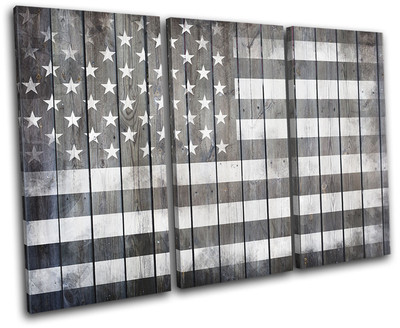 USA Shabby Chic Maps Flags TREBLE TELA parete arte foto stampa | eBay