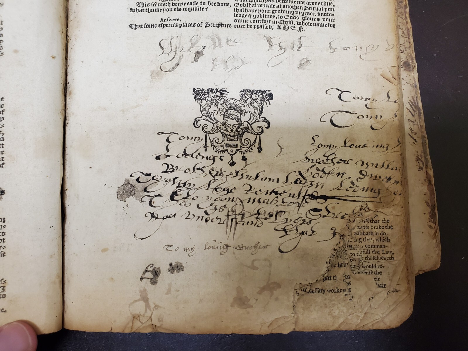 1580 Black Letter Geneva Bible - Inscriptions from Colonial America ...