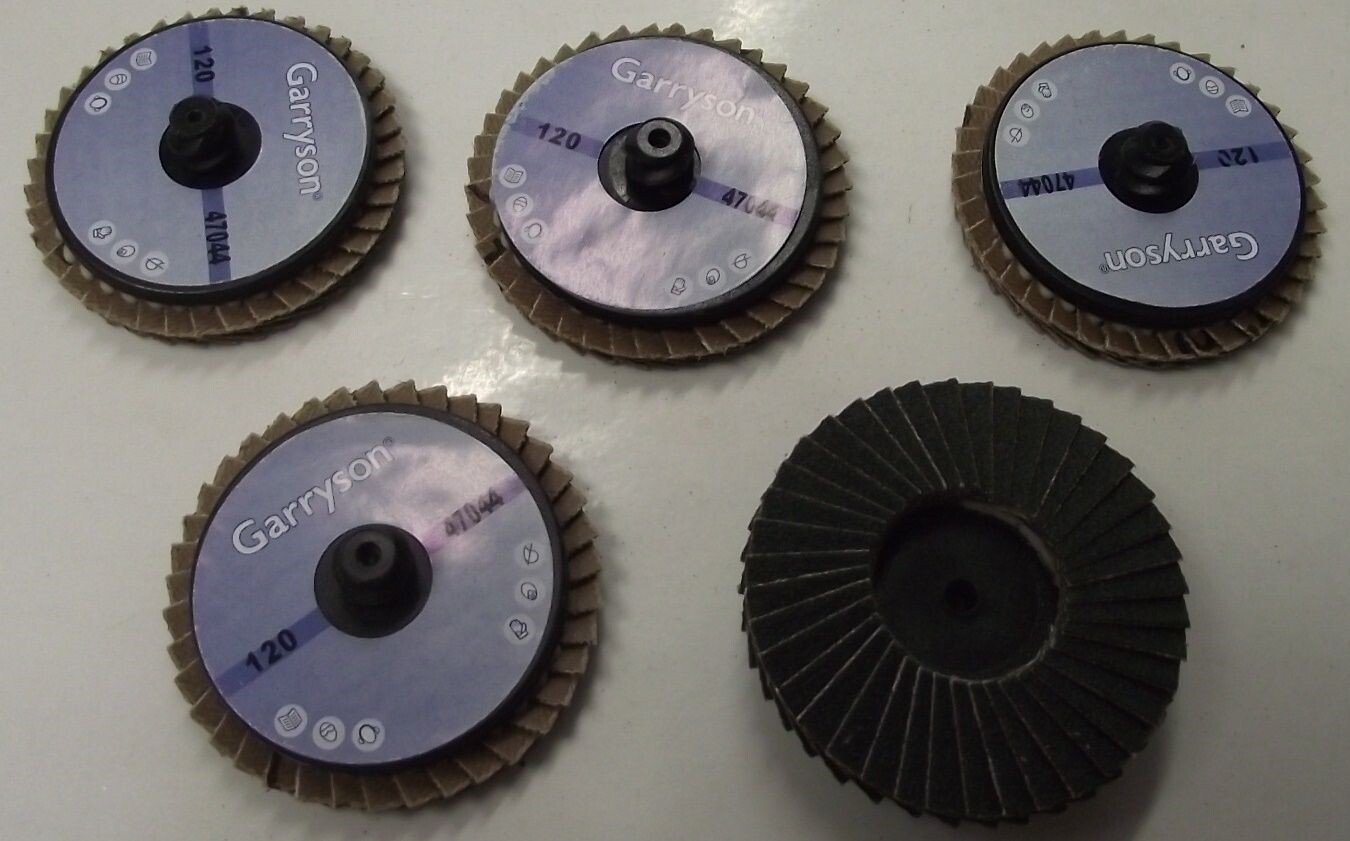 Garryson 47044 2" Roloc Coated Zirconia Alumina Flap Disc 120 Grit 5pcs ...