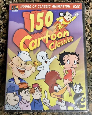 150 Cartoon Classics (DVD, 2006, 4-Disc Set, 4 - DVDs) NEW Factory ...