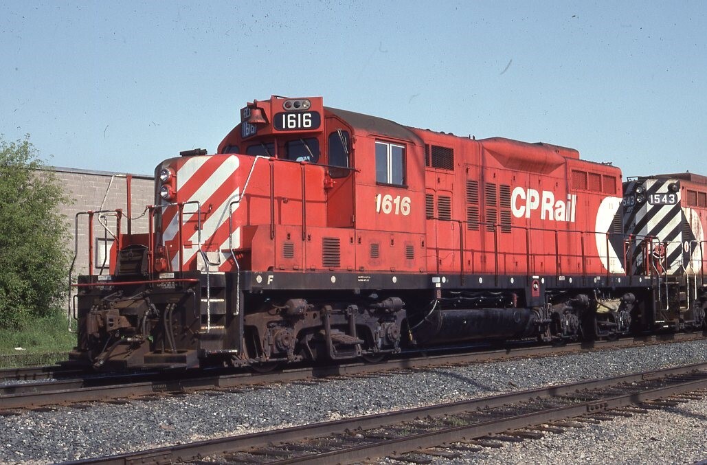 CP CANADIAN PACIFIC Railroad Train Locomotive 1616 THUNDER BAY ON Photo Slide | eBay