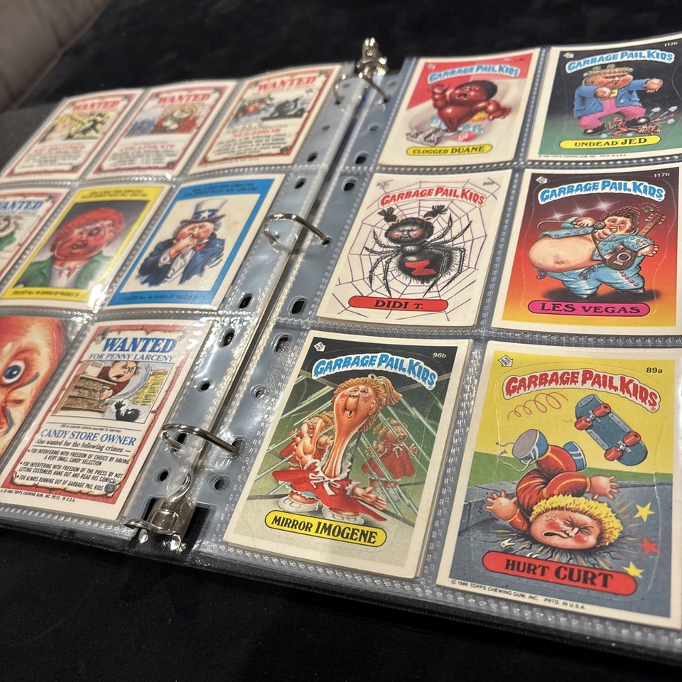 🔥 (81) Mixed Card Lot Binder GPK Topps 1980’s GARBAGE PAIL KIDS Vintage ...