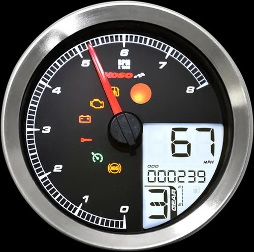 Koso Chrome Speedometer Tachometer for Harley Rocker C 08-10 | eBay