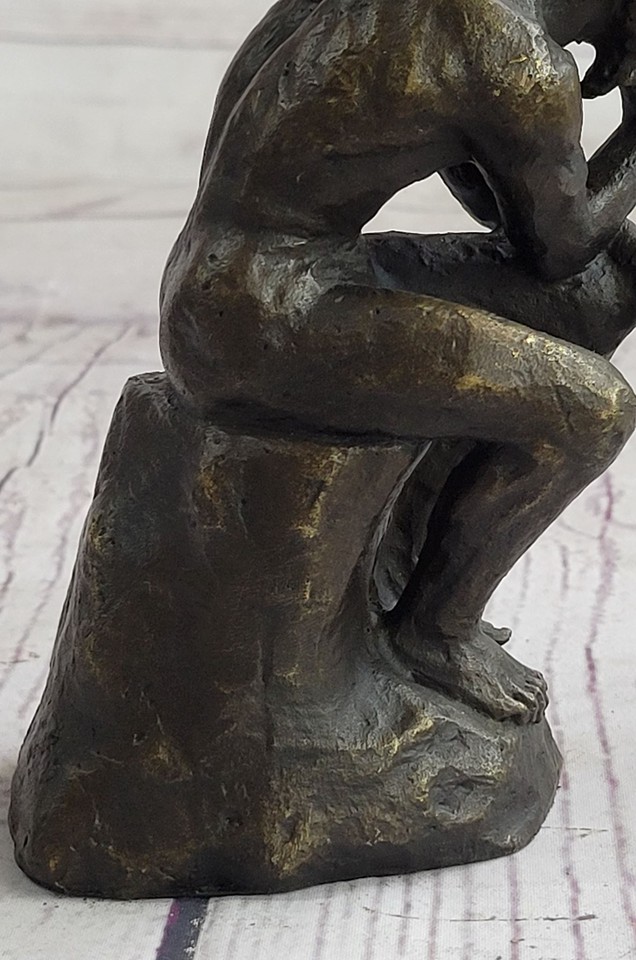 Auguste Rodin The Thinker Thinking Man Nude Male Figure Bronze ...
