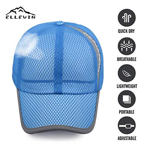 Unisex Breathable Full Mesh Baseball Cap Quick Dry Running hat Blue1-m ...