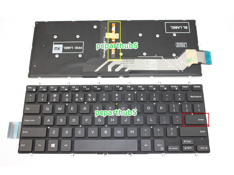 New Dell Inspiron 7570 7573 7370 7373 7472 7560 7572 US Keyboard With ...
