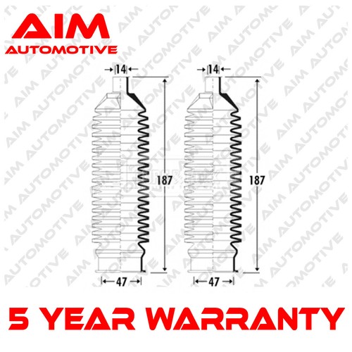 Steering Rack Boot Set Front Aim Fits Ford Transit Connect 1.8 D dCi ...