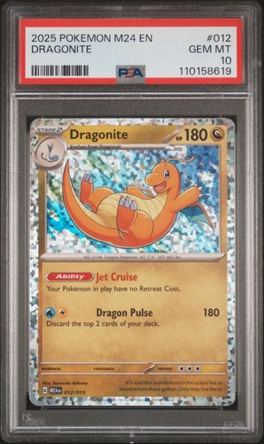 PSA 10 Dragonite 012/015 Pokemon M24 EN McDonalds Promo 2025 GEM MINT ...