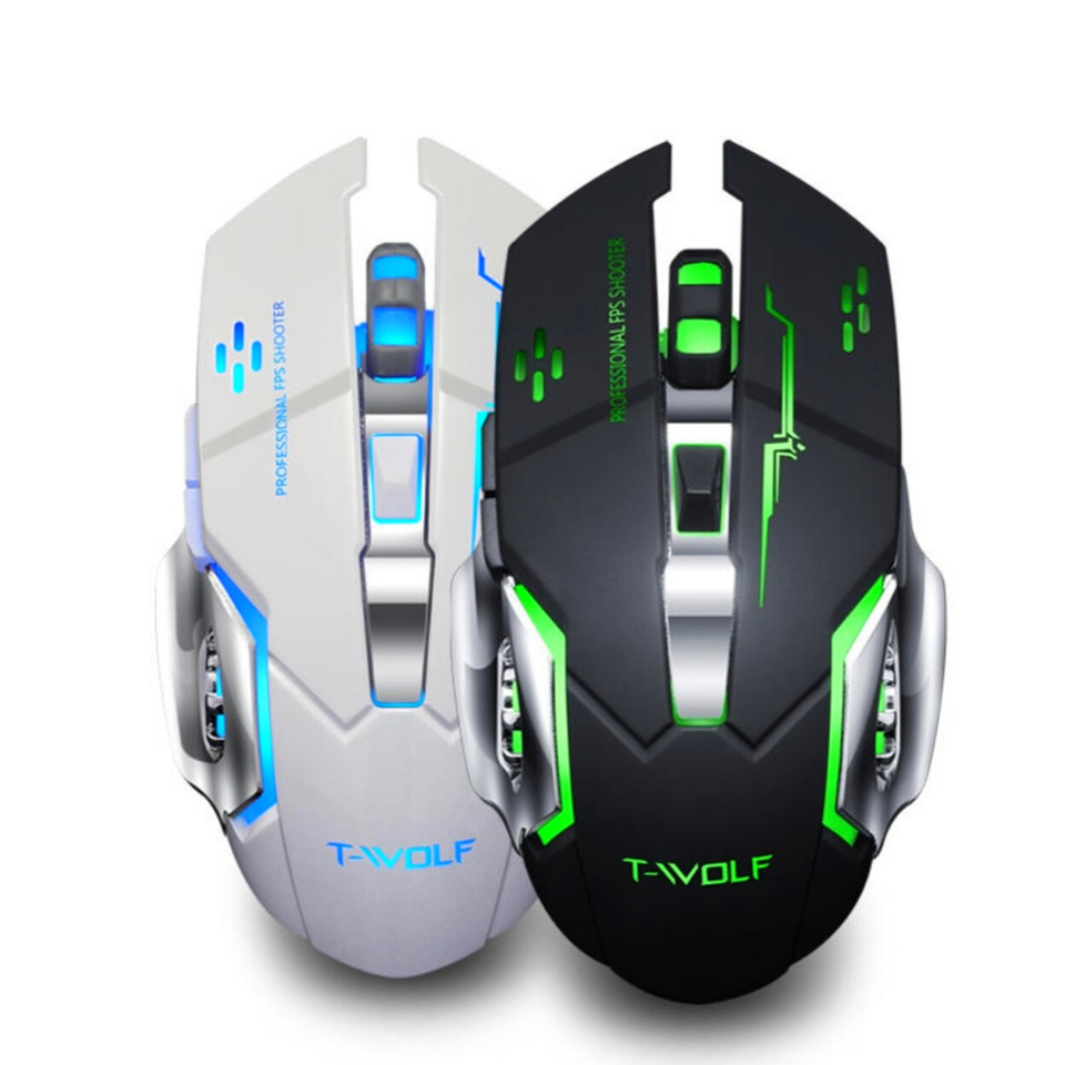 Wireless Gaming Mouse PC Rechargeable LED Light USB Computer Laptop ...