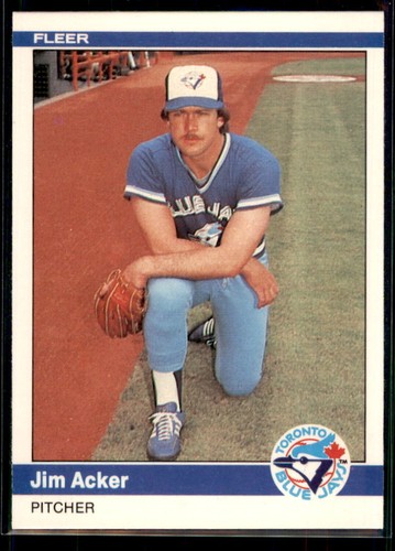 1984 Fleer Jim Acker RC #145 Toronto Blue Jays | eBay