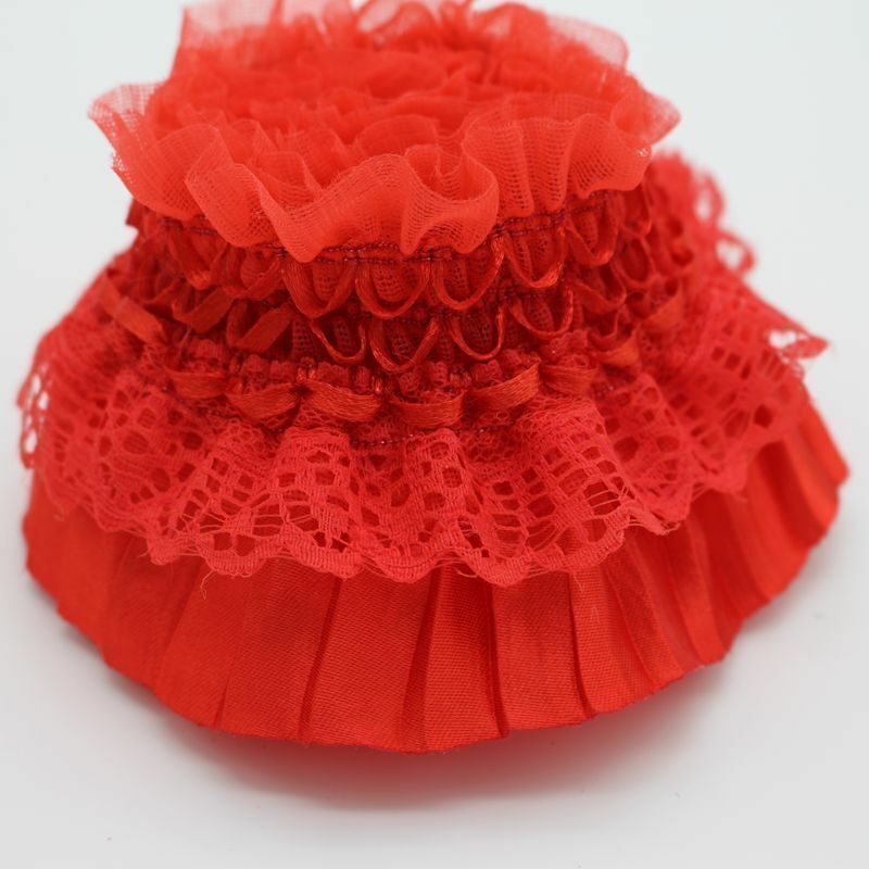 Ruffle pleated elastic lace 2 1/2 inch wide selling by the yard-select ...