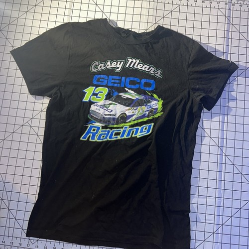 black geico racing t shirt size medium men’s | eBay