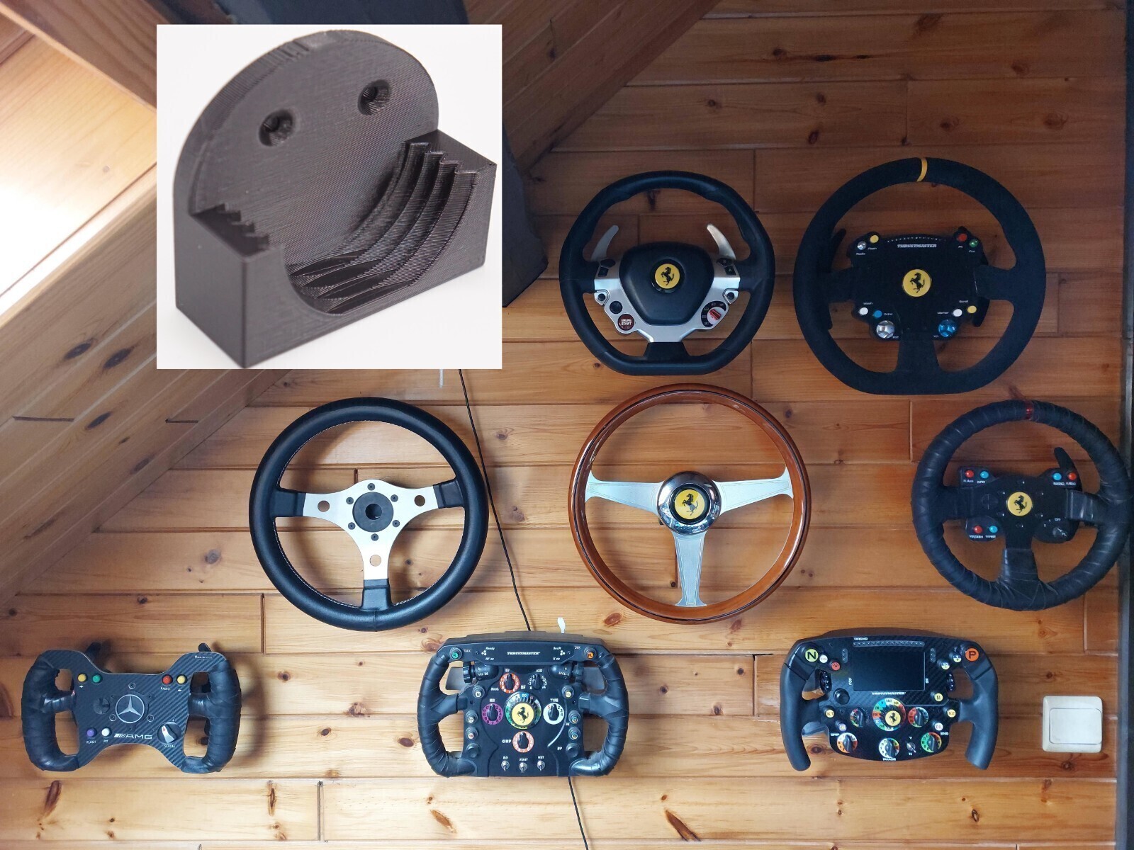 Custom Wall Mount Bracket for Thrustmaster Racing Sim Steering Wheel | eBay