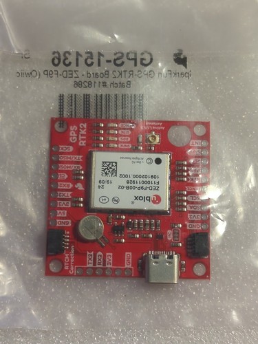 Sparkfun GPS-RTK2 Board - ZED-F9P (Qwiic) GPS-15136 RTCM u-blox UAV ...