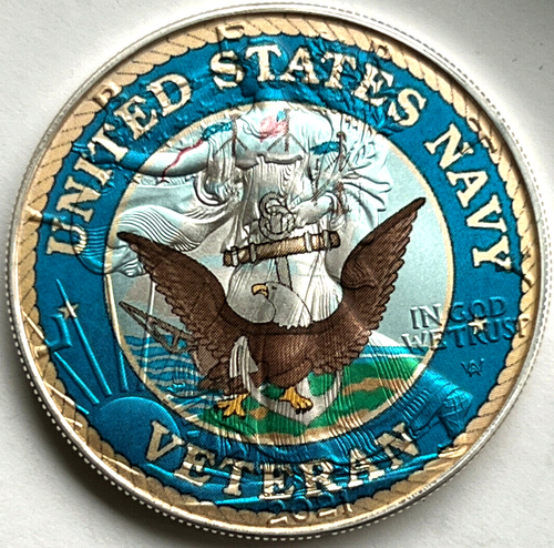 US Navy Veteran - American Silver Eagle - 1oz. .999 Silver Dollar Coin ...