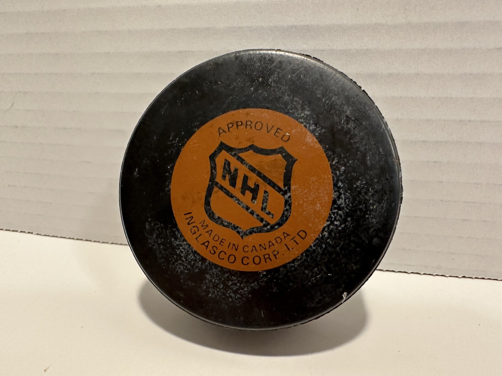 NEW YORK RANGERS VINTAGE NHL APPROVED INGLASCO OFFICIAL GAME PUCK RARE ...