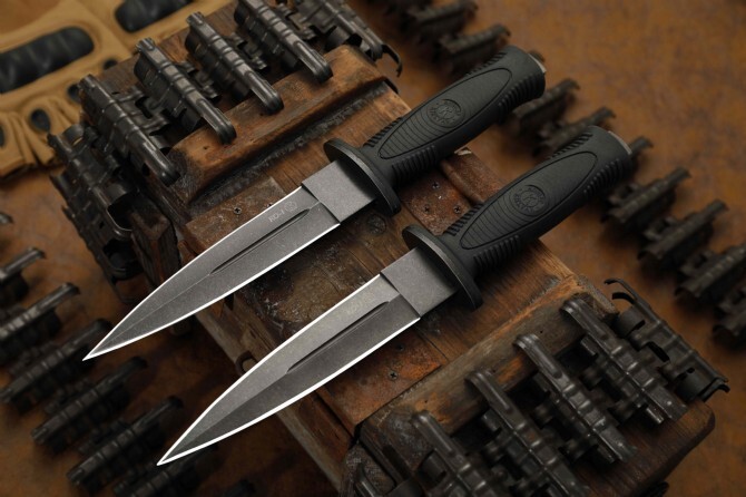 12'' Double Edge AUS-8 Blade Elastron Handle Tactics Dagger Hunting Knife VTH56 | eBay