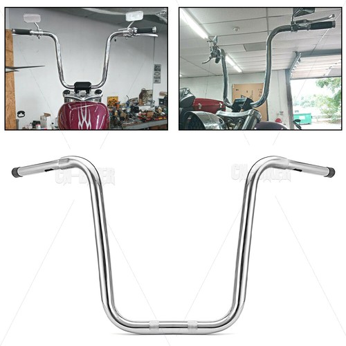 Rise 16" Curved Ape Hanger Handlebar For Softail Breakout Fat Bob FXDR ...