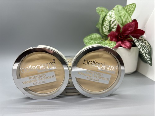 2x Bella Pierre ~ MEDIUM Pressed Banana Setting Powder ~ 0.28oz/8g Ea ...