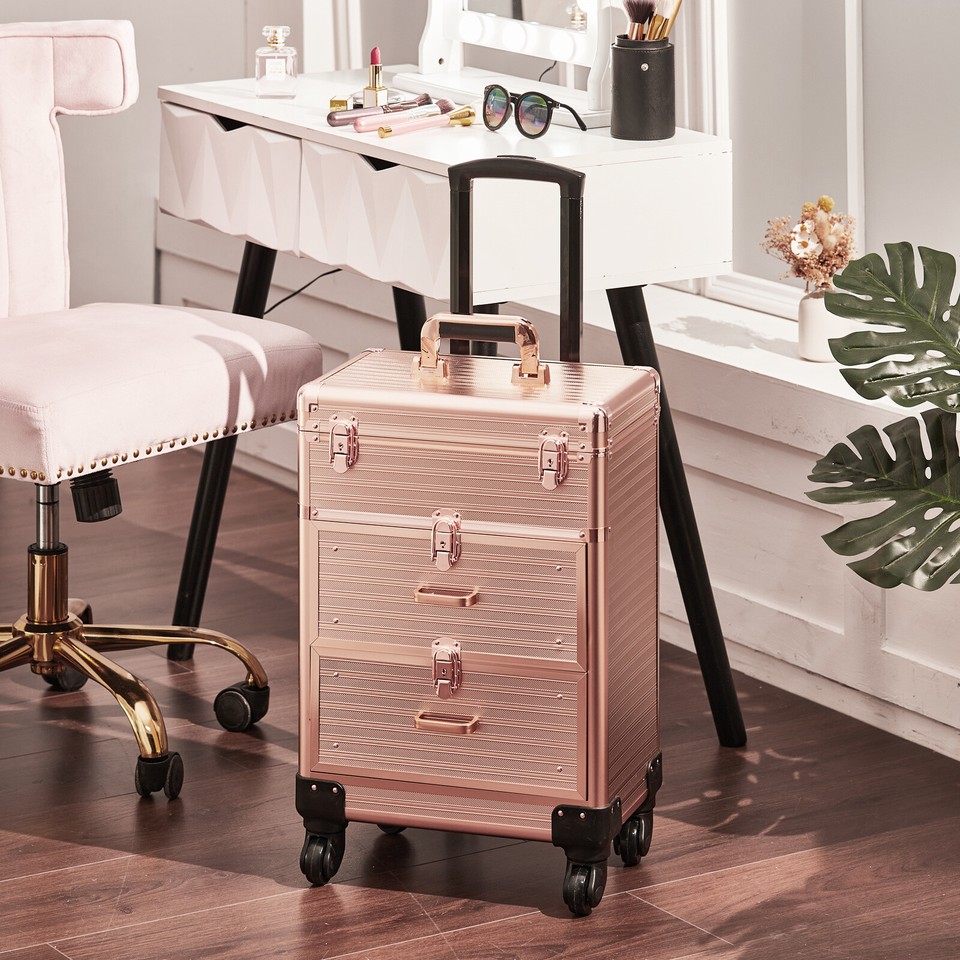 2/3/4 in 1 Makeup Case Vanity Cosmetics Beauty Nail Hairdressing ...