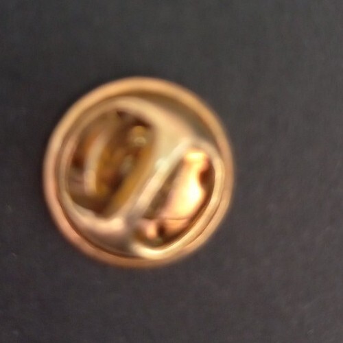 CROWN JEWELS TIE LAPEL TACK VIOLET GREEN GRIPOIX CLEAR CRYSTALS FAUX ...