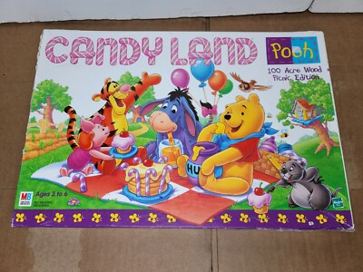 Candy Land Winnie The Pooh Edition Board Game Milton Bradley 1998 ...