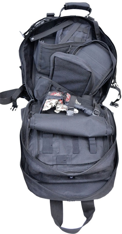 Black Deluxe Mini Hospital Military Medic Backpack Survival Emergency ...