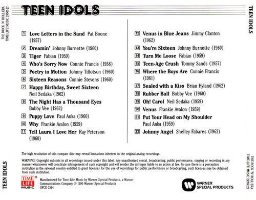 Various - Teen Idols (CD, Comp, RM) (Very Good Plus (VG+)) 3476584308 ...