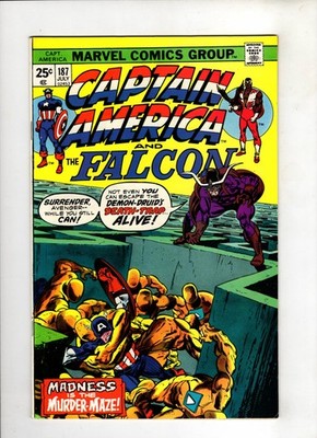 Captain America #187 1975 Marvel VF 8.0 Bronze Age! “Madness - the ...