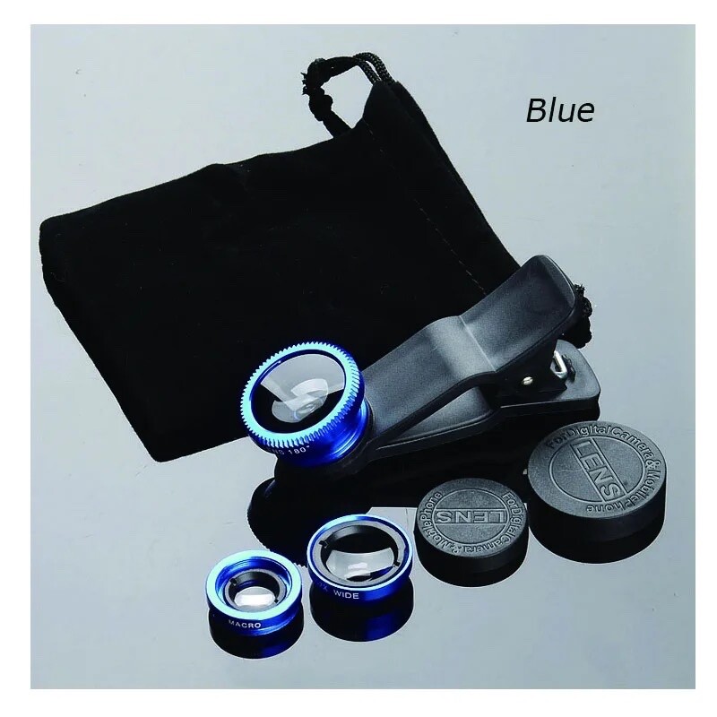 2 PACK Phone Camera Lens Kit, Glass Lens, Fisheye, Macro, Wide Angle ...