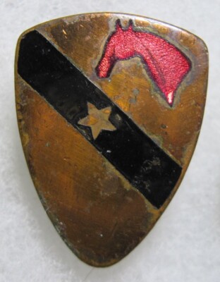 Army crest DI dui SB screwback ww2 1st CAVALRY BRIGADE Commander ...