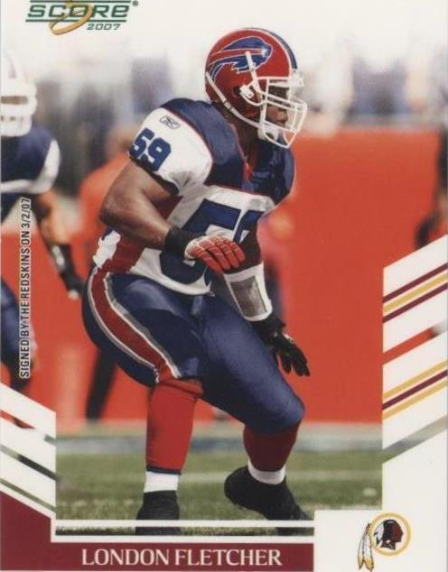 2007 Score - London Fletcher #34 for sale online | eBay