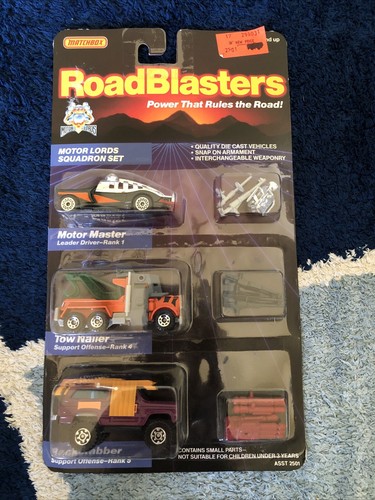 1987 Matchbox Roadblasters Motor Lords Squadron Set MOC Master Tow ...