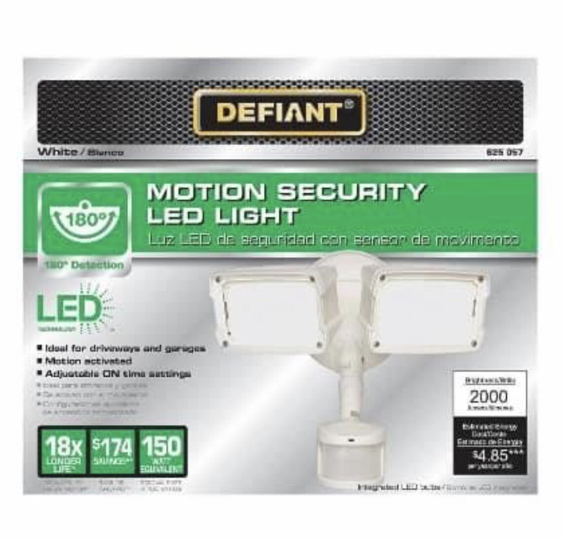 Defiant Led Security Flood Light Olafus 55W 3 In 1 6500K Outdoor LED
